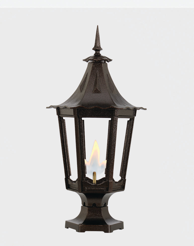 The Cavalier Pier Mounted Gaslight by American Gas Lamp Works - 1400R ...