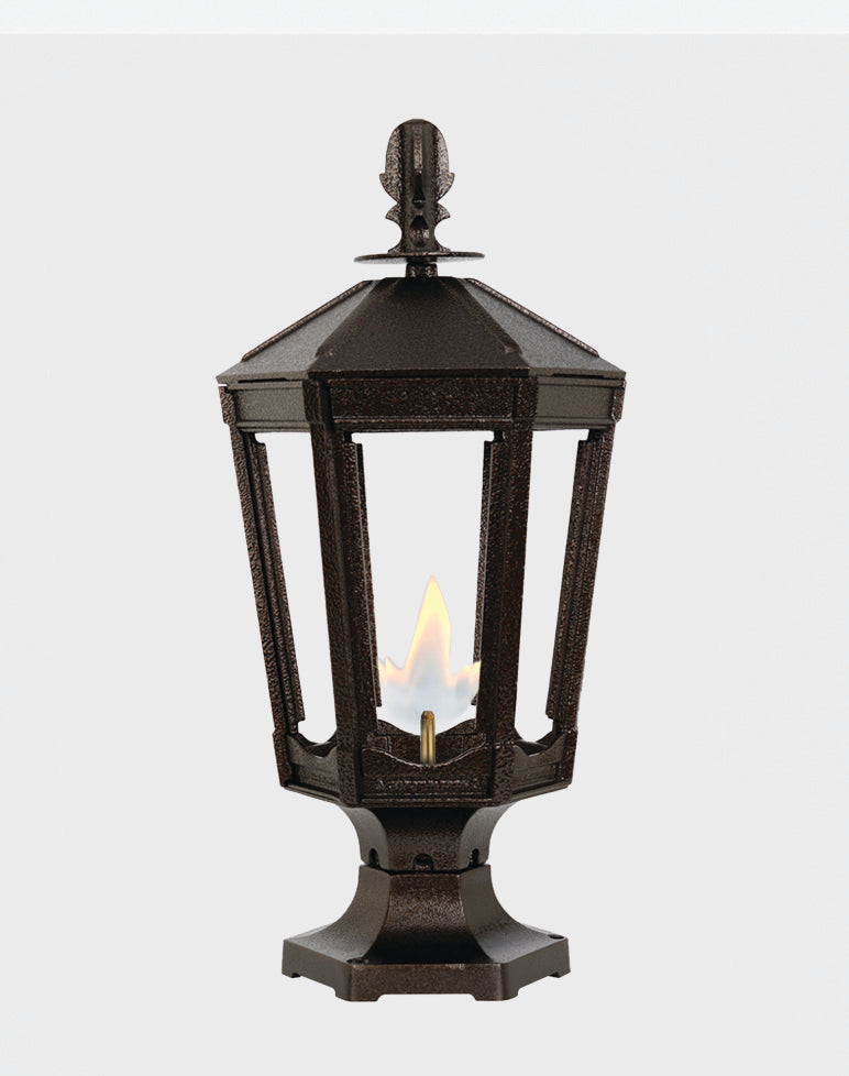 The Vienna 1000R Pier Mount Gaslight by American Gas Lamp Works ...