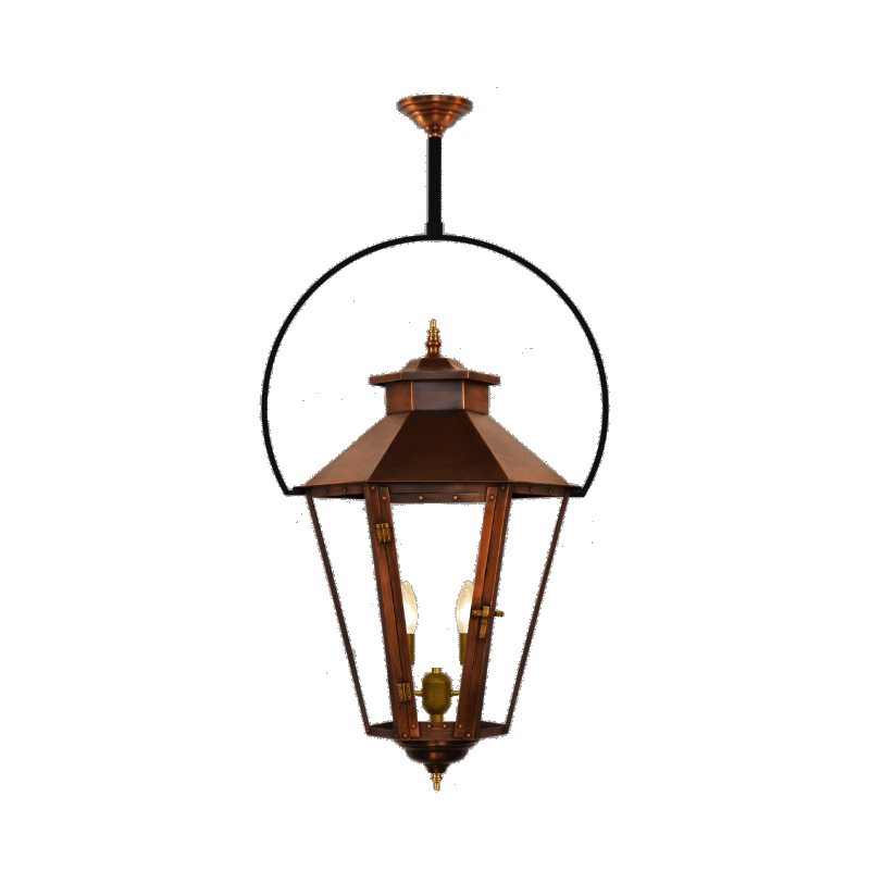 Bayou Street Lantern with Hanging Classic Yoke – Gaslights.com
