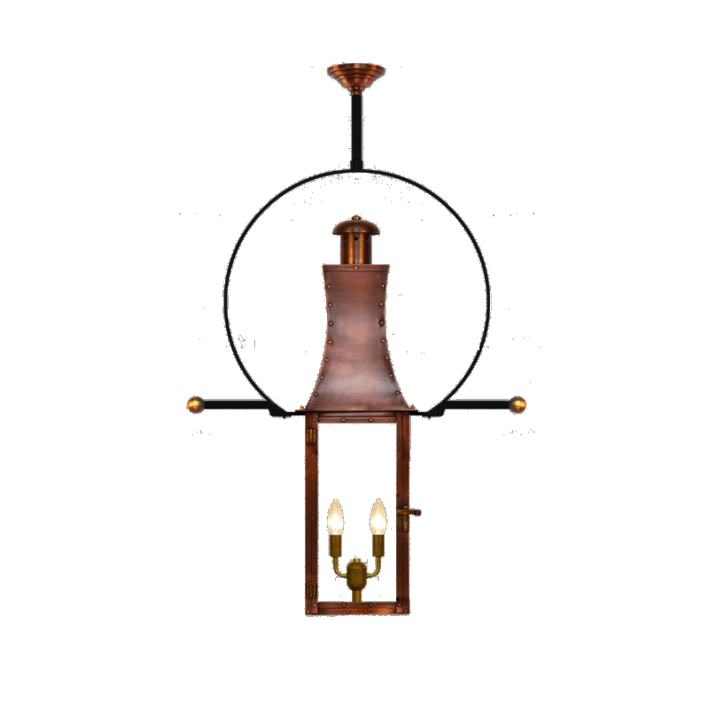 Churchill Lantern with Classic Yoke Ladder Rest – Gaslights.com