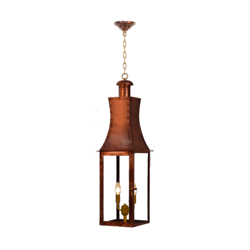 Churchill Lantern with Hanging Chain Mount – Gaslights.com