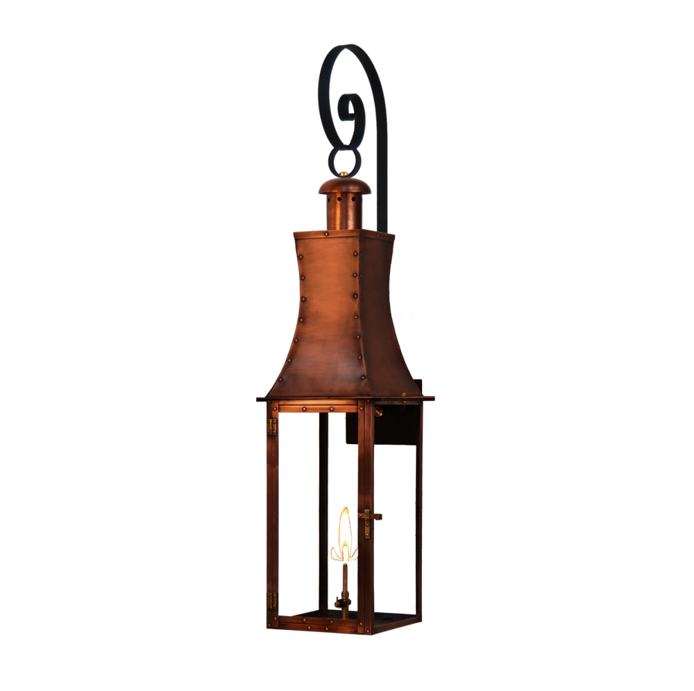 Churchill Lantern with Top Scroll – Gaslights.com