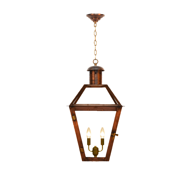 Georgetown Lantern with Hanging Chain Mount – Gaslights.com
