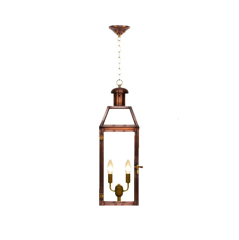 Oakley Lantern with Hanging Chain Mount – Gaslights.com