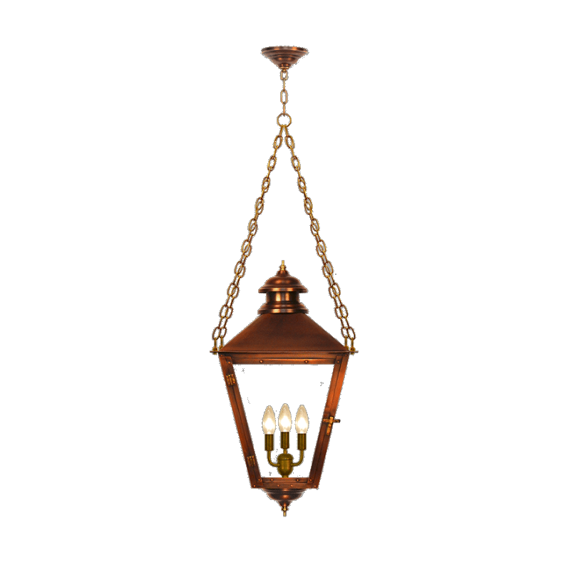 Adam Street Lantern with Hanging Quartet Chain Mount – Gaslights.com