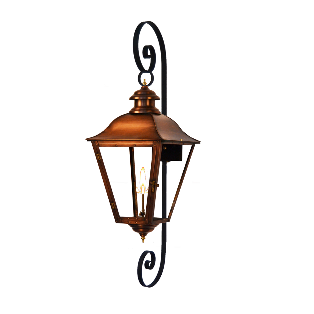 State Street Lantern with Top & Reverse Bottom Scroll – Gaslights.com